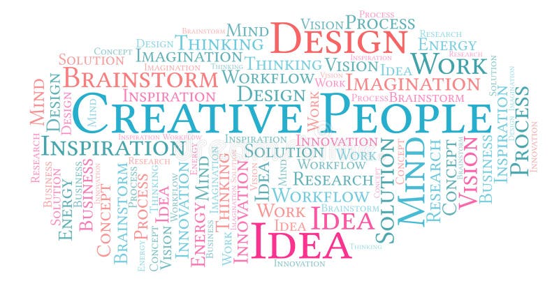 Creative People Word Cloud, Made with Text only. Stock Illustration ...