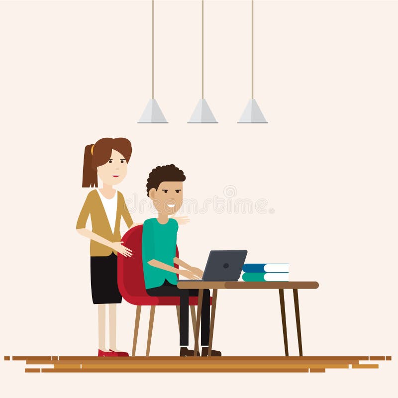Creative People Working Co Working Office Stock Vector - Illustration ...