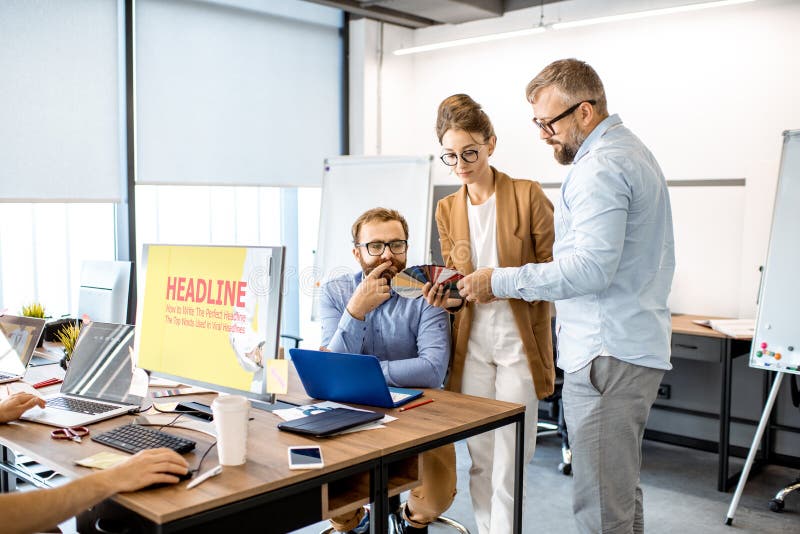 Creative People Working in the Office Stock Image - Image of team ...