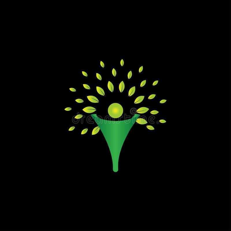 Creative Person Body Tree Logo Vector Design Stock Vector ...
