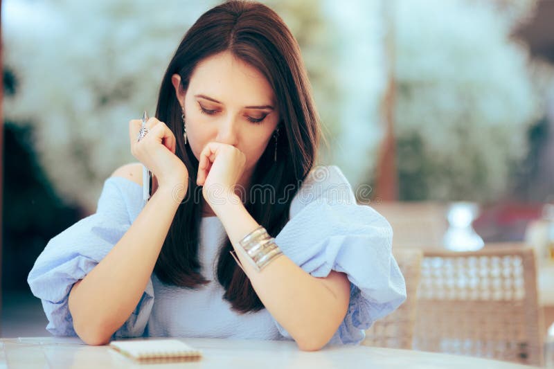 Woman Writing Down a List Planning an Event Stock Image - Image of ...