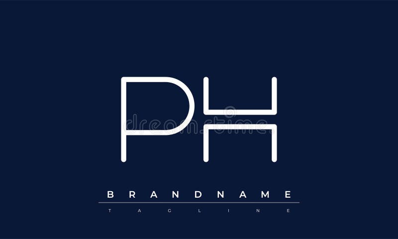 Creative PH Letter Initial Logo Vector Image Stock Vector ...