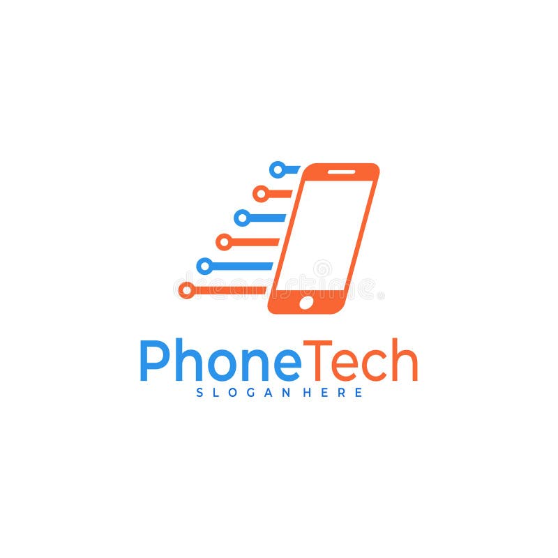 Creative Phone Logo Vector Design Template Stock Vector - Illustration ...