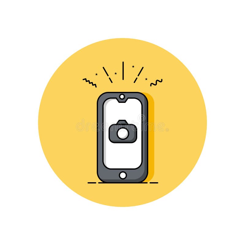 Creative Phone Photography Icon Design. Stock Vector - Illustration of ...