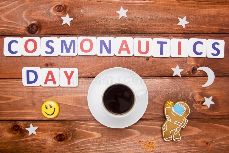 Creative Photo Cosmonautics Day Stock Image - Image of collection ...