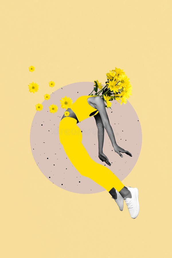 Creative Photo 3d Collage Artwork Postcard Poster Of Weird Graceful