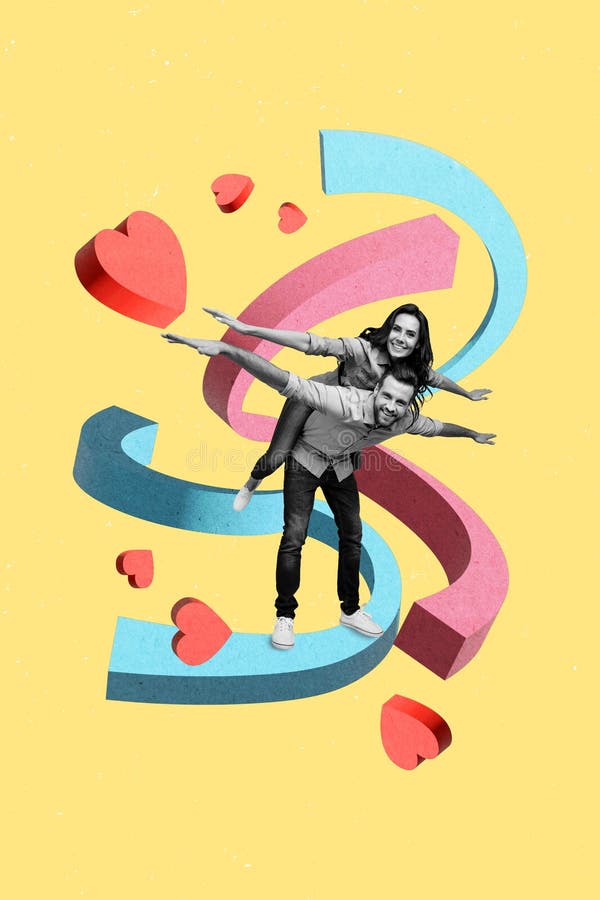 Creative Photo 3d Collage Artwork Poster Postcard Of Happy Joyful