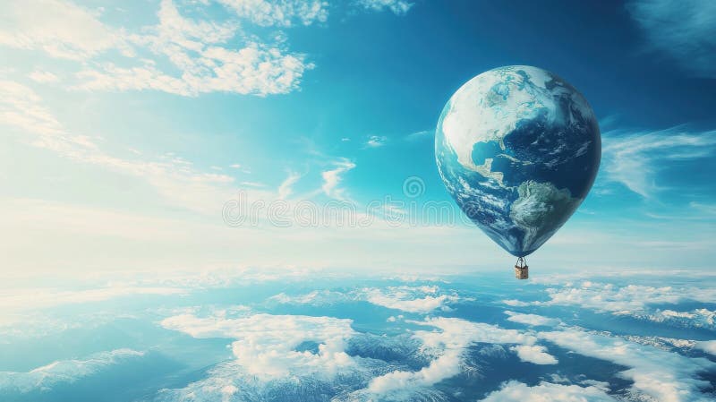 Creative Photo of Earth Balloon Representing Climate and Global Themes ...