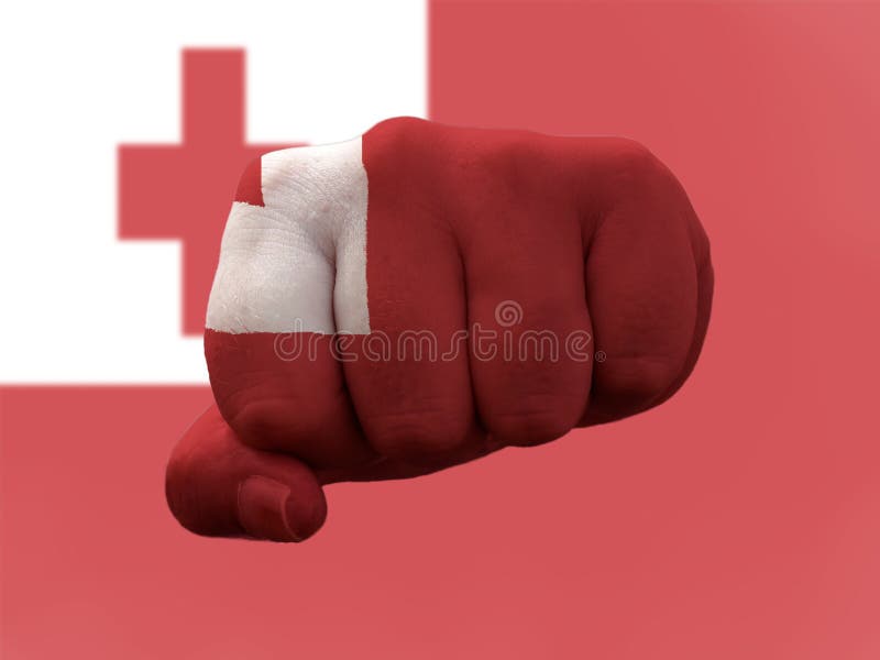Creative Photo of a Hand with the National Flag of Tonga Stock Photo ...