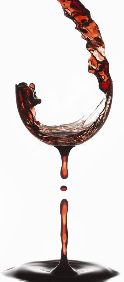 Creative Photo Made from Multiple Exposures of Wine Poured into Stock ...