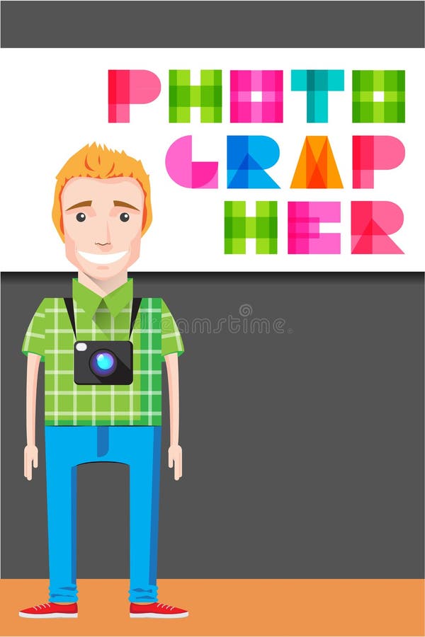 Creative Photographer Cartoon Character. Stock Vector - Illustration of ...