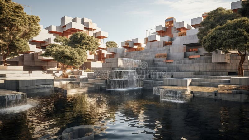 Creative Photography of Breathtaking City Skyline and Water Stock ...