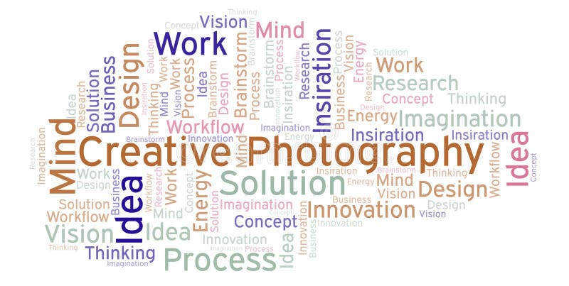 Creative Photography Word Cloud, Made with Text only. Stock ...
