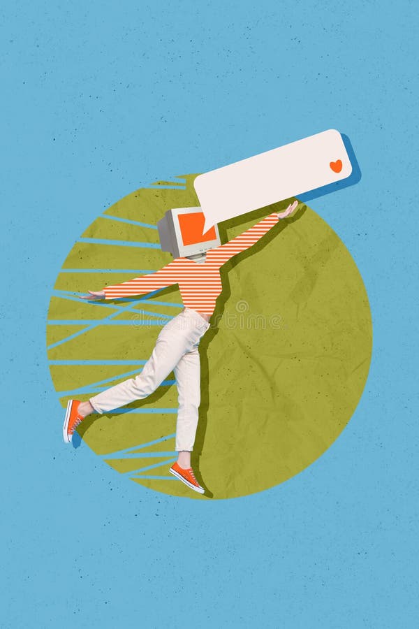 Creative Picture Collage of Weird Vintage Computer Display ...