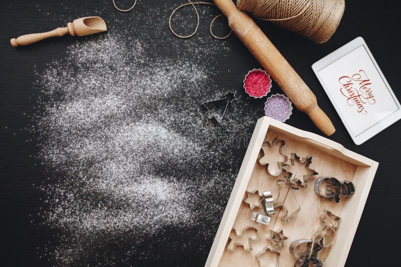 Creative Picture of Table with Flavour, Cooking Shape and Tablet ...
