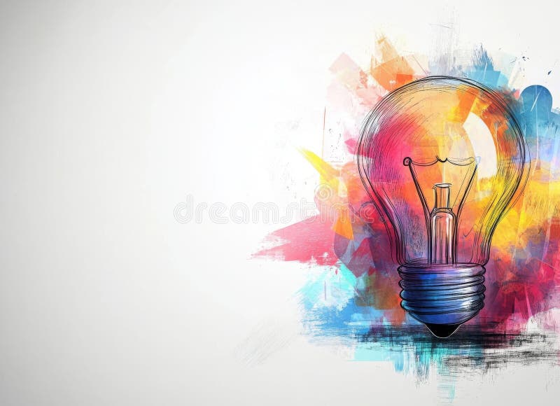 A Creative Piece Using Double Exposure To Show a Lightbulb with Bright ...