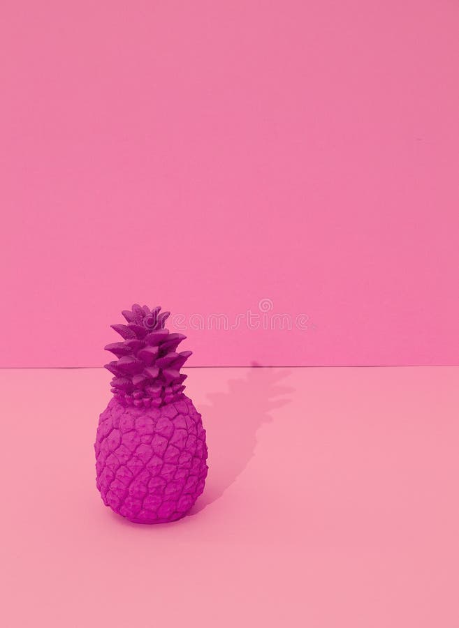 Creative Pineapple on Vanilla Pink Background. Minimal. Still Life ...