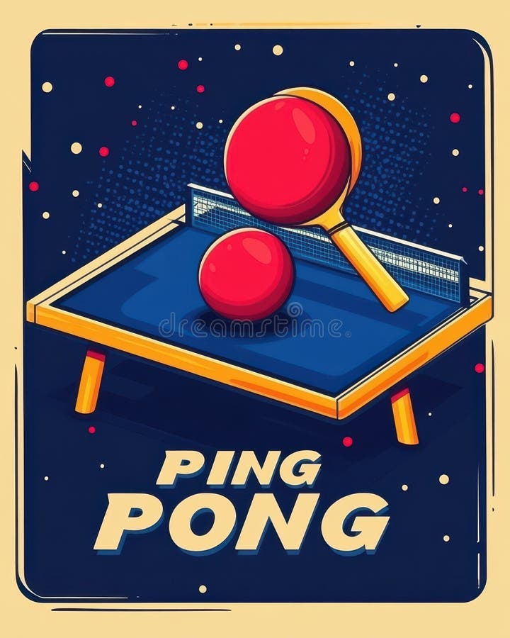 Creative Ping Pong Poster Featuring Vibrant Colors and Playful Design ...