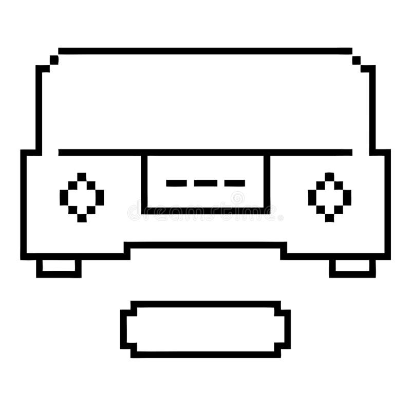 Creative Pixel Art Illustration of a Gaming Console with Classic Design ...