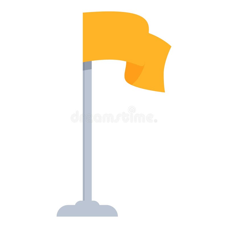Creative Plan Flag Icon Cartoon Vector. Goal Education Stock Vector ...