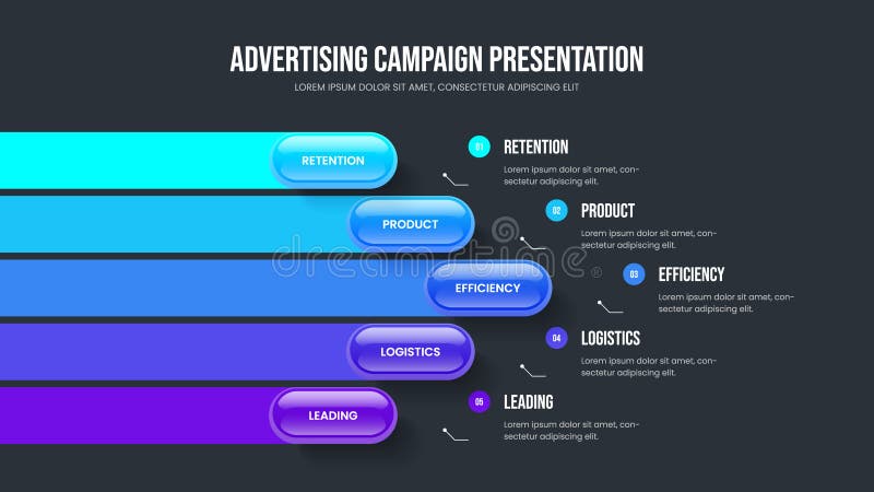 Creative Plan 5 Step Diagram Slideshow Layout Stock Vector ...