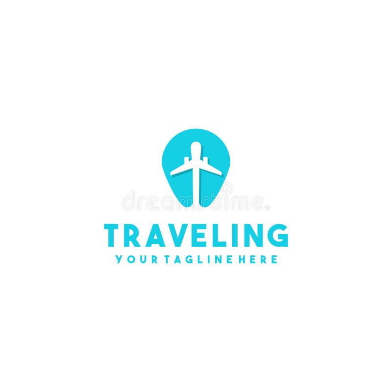 Creative Plane Maps Logo Design Stock Illustration - Illustration of ...