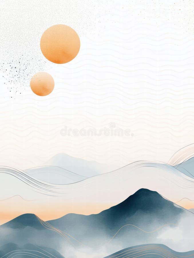 Creative Planner Layout Featuring Abstract Nature Elements Including ...