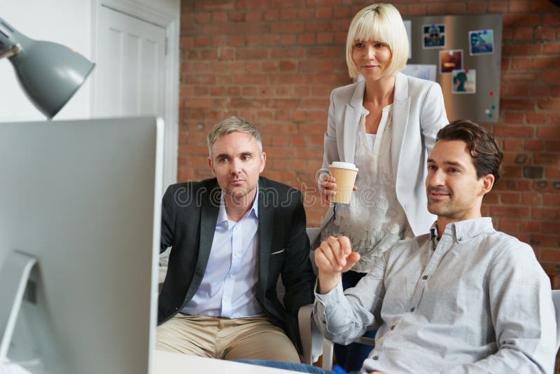 Creative, Planning and Business People in Office with Computer ...