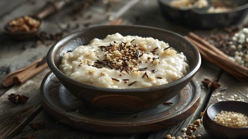 Canadian Wild Rice Pudding: Creamy & Subtly Sweet Stock Photo - Image ...