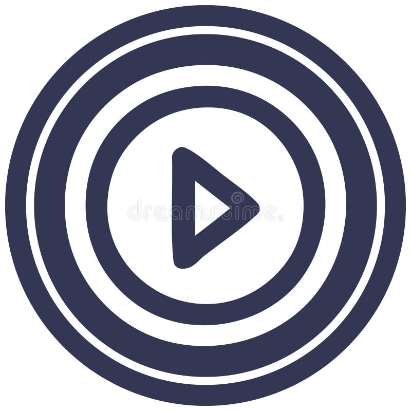 A Creative Play Button Circular Icon Stock Vector - Illustration of ...