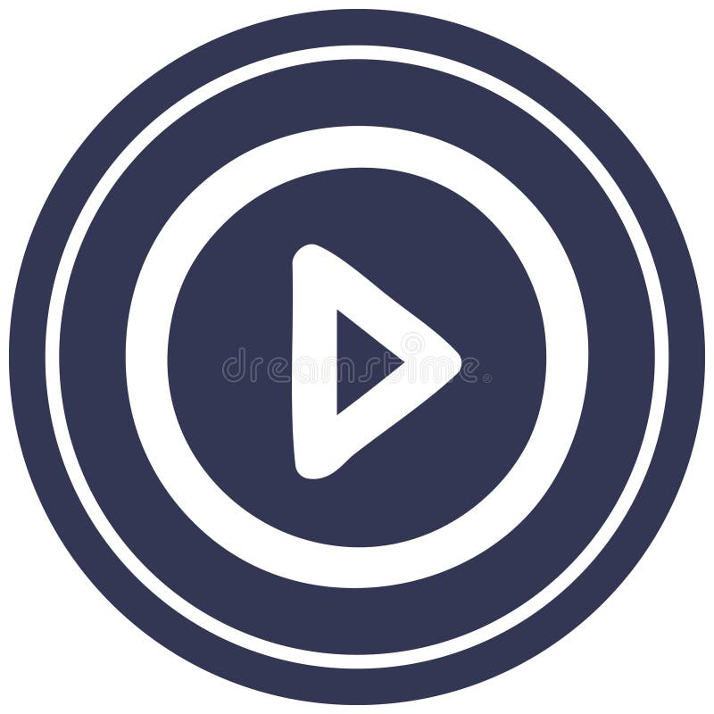 A Creative Play Button Circular Icon Stock Vector - Illustration of ...