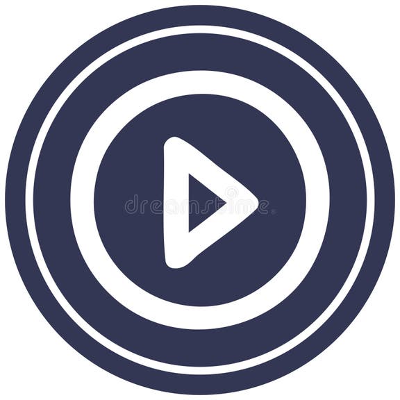 A Creative Play Button Circular Icon Stock Vector - Illustration of ...