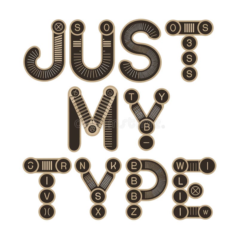 Charming Vintage Stylish Typewriter Typography Graphic Stock ...