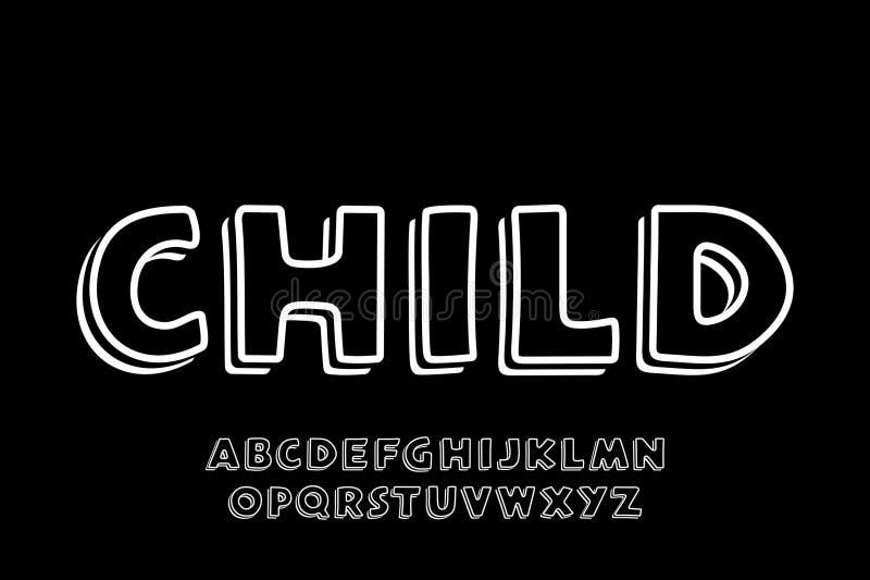 Creative Playful Decorative Alphabet Display Font Vector. Cute Happy ...