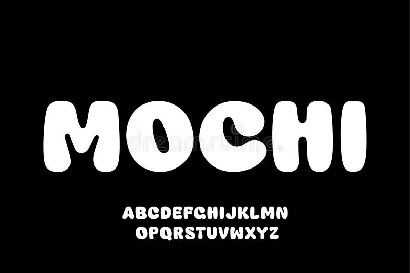 Creative Playful Rounded Alphabet Display Font Vector. Bold Cute ...