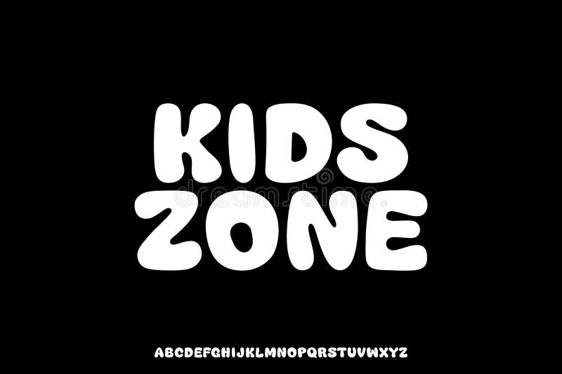 Creative Playful Rounded Kids Alphabets Vector Stock Vector ...