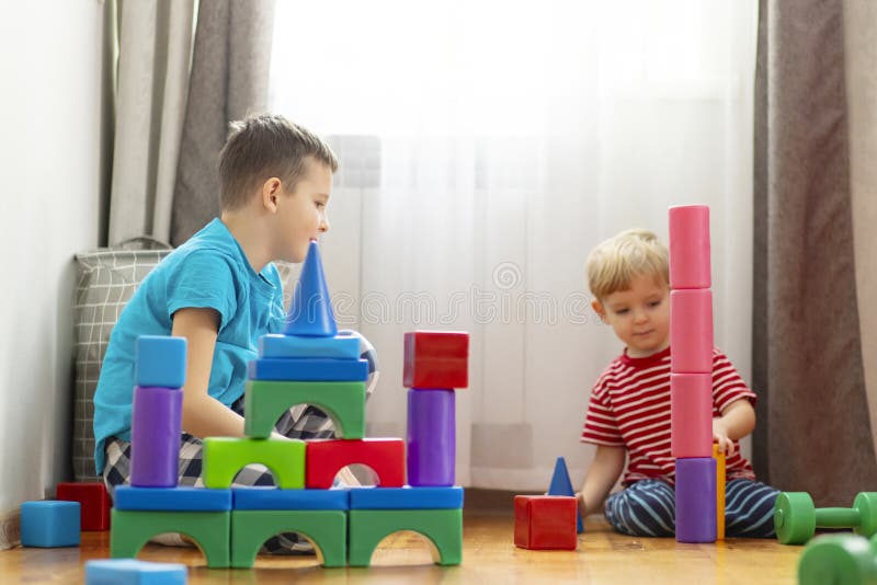 174 Two Boys Building Blocks Stock Photos - Free & Royalty-Free Stock ...