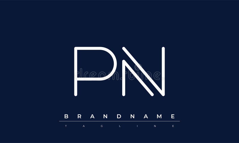 Creative PN Letter Initial Logo Vector Image Stock Vector ...