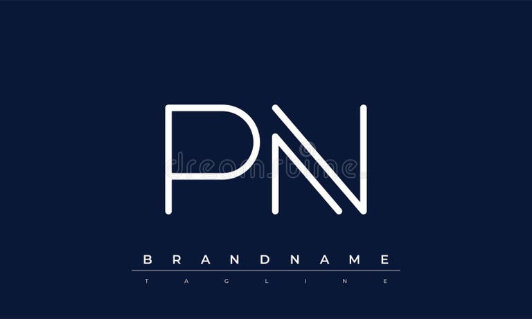 Creative PN Letter Initial Logo Vector Image Stock Vector ...