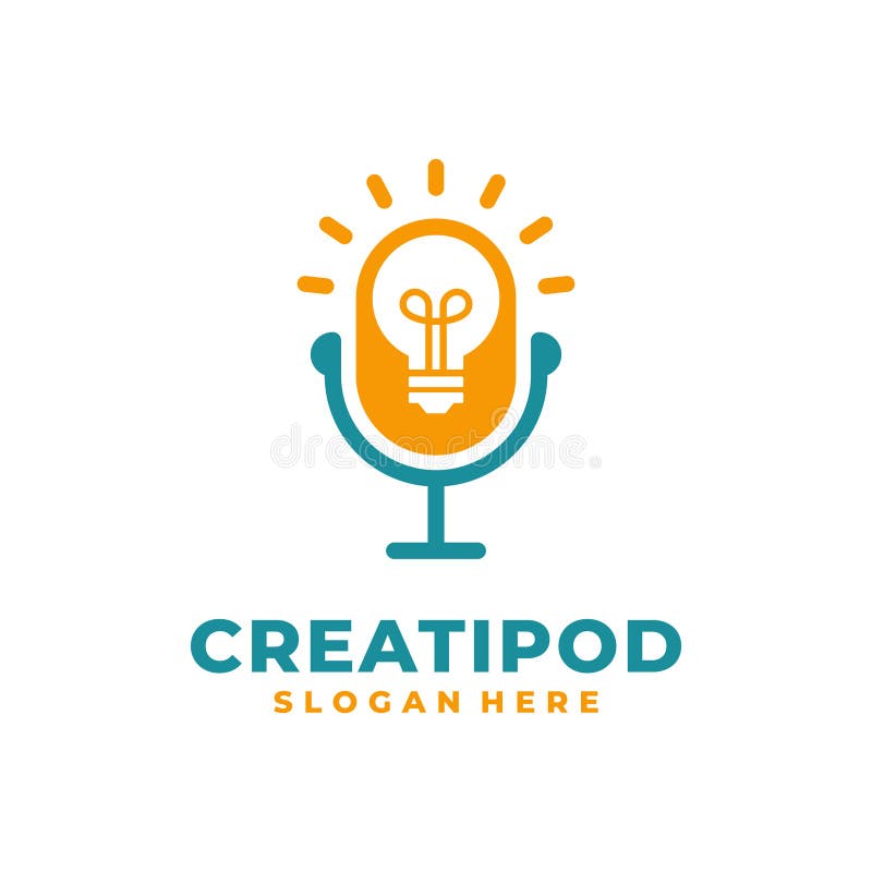 Creative Podcast Logo Vector Stock Vector - Illustration of inspiration ...