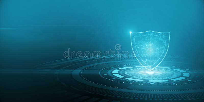 Creative Polygonal Shield on Background. Futuristic Protection and ...