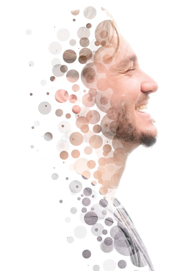 Creative Portrait of a Cheerful Young Man Stock Image - Image of ...