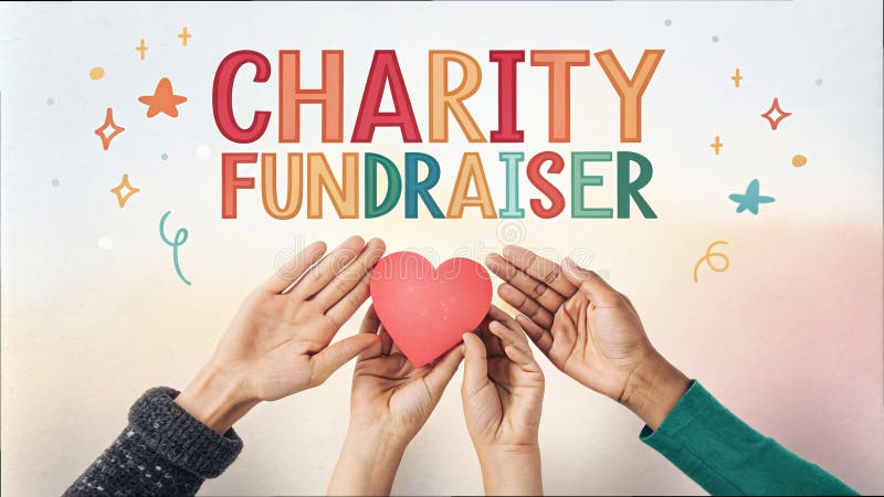 Creative Poster for a Charity Fundraiser with Hands Holding a Heart ...