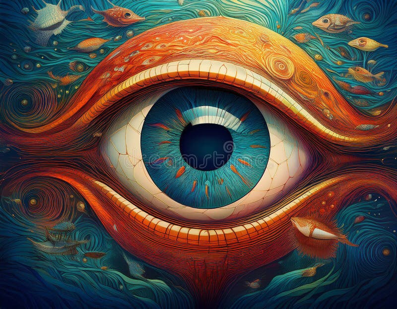 A Creative Poster Featuring the Evolution of the Eye from Aquatic To ...