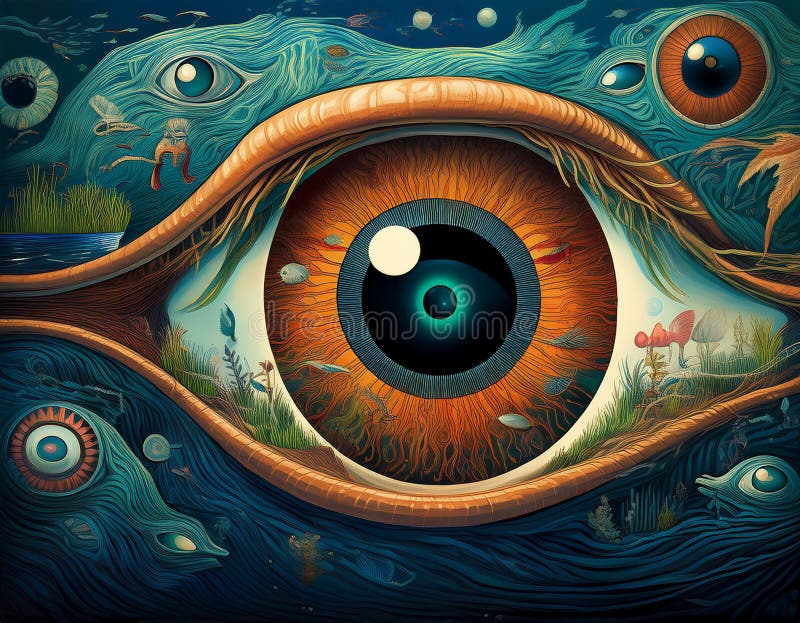 A Creative Poster Featuring the Evolution of the Eye from Aquatic To ...
