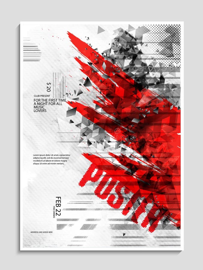 Creative Poster or Pamphlet. Stock Illustration - Illustration of ...