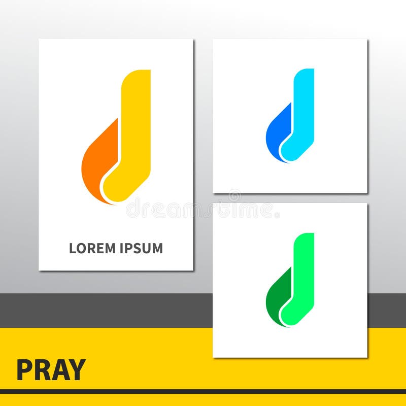 Creative Pray Logo Set with Color Options Stock Vector - Illustration ...