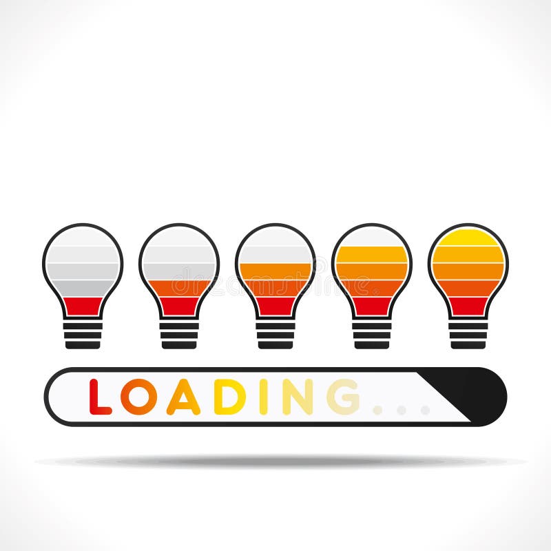 Creative preloader design stock vector. Illustration of bulb - 40565039