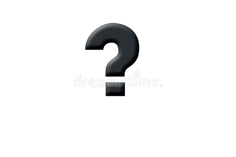 Black Colored Question Mark or Question Tag Isolated on White. Stock ...