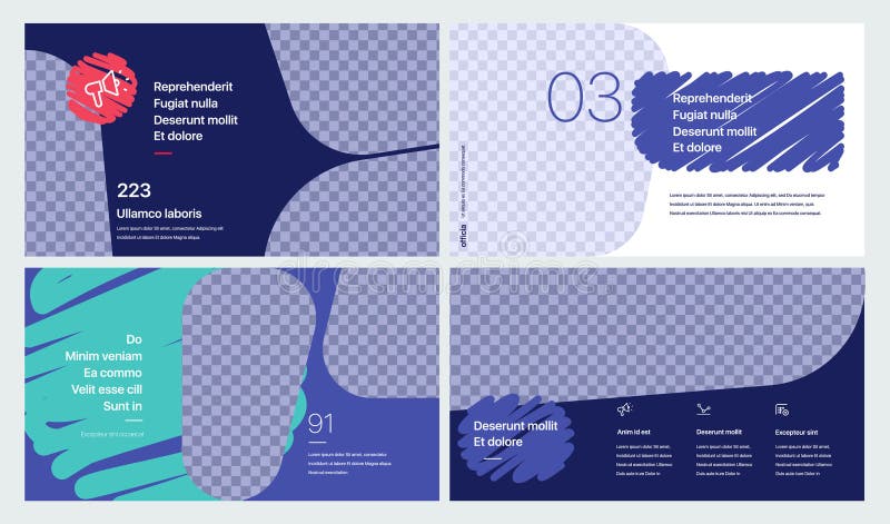 Creative Presentation Templates Elements on a Purple Background. Vector ...